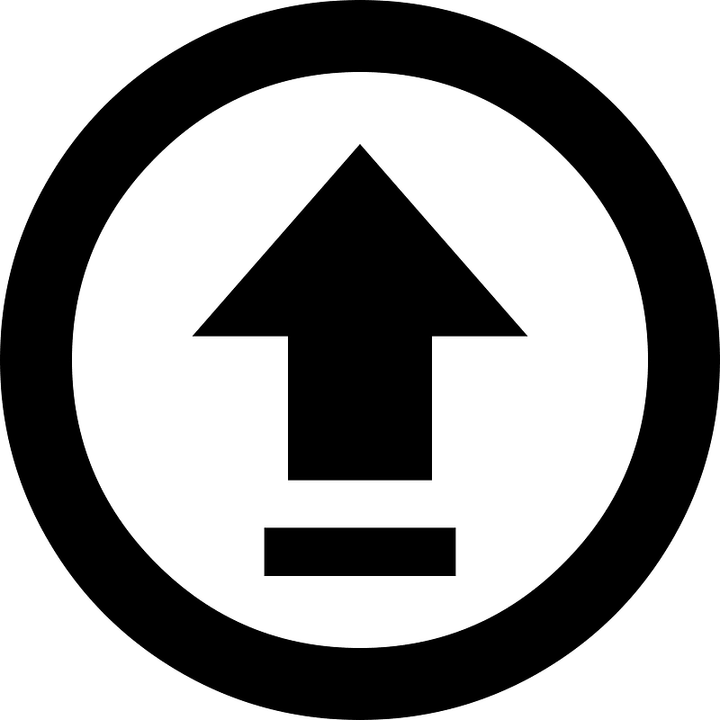 Upload outline icon. Free download transparent .PNG | Creazilla