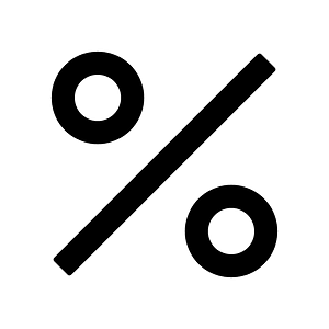 Percentage icon. Free download transparent .PNG | Creazilla