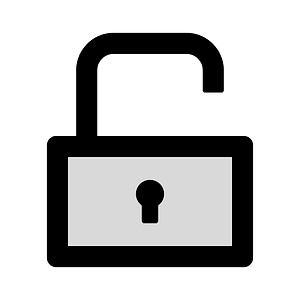 Unlock icon. Free download transparent .PNG | Creazilla