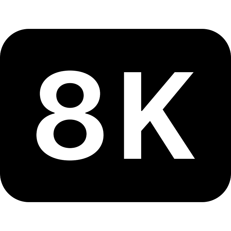 Badge-8k icon. Free download transparent .PNG | Creazilla