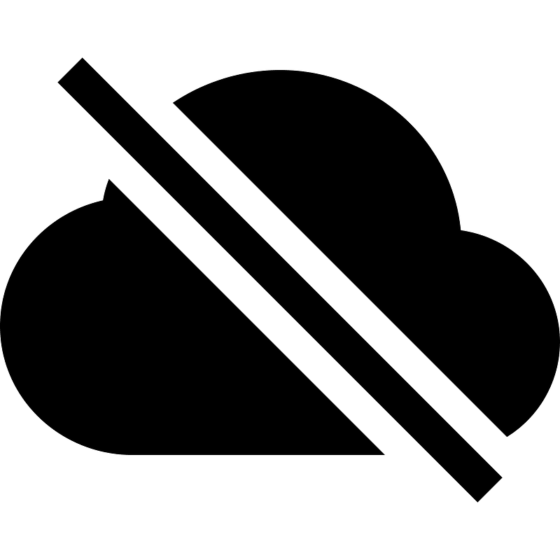 Cloud-slash icon. Free download transparent .PNG | Creazilla