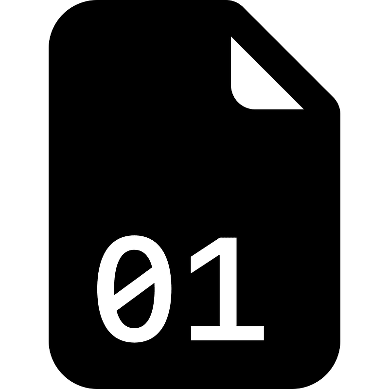 File-earmark-binary icon. Free download transparent .PNG | Creazilla