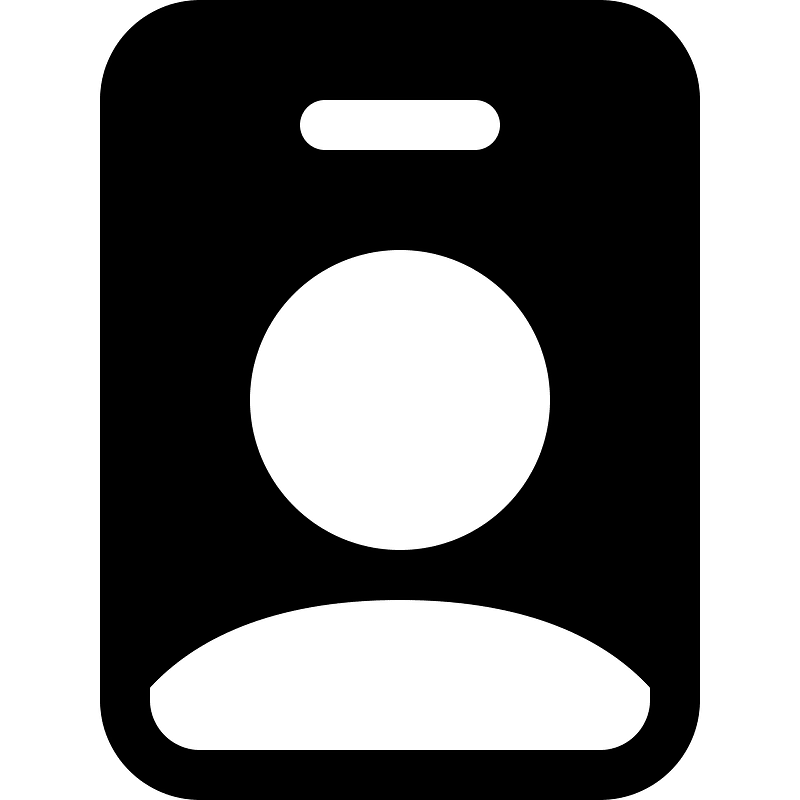 Person-badge icon. Free download transparent .PNG | Creazilla