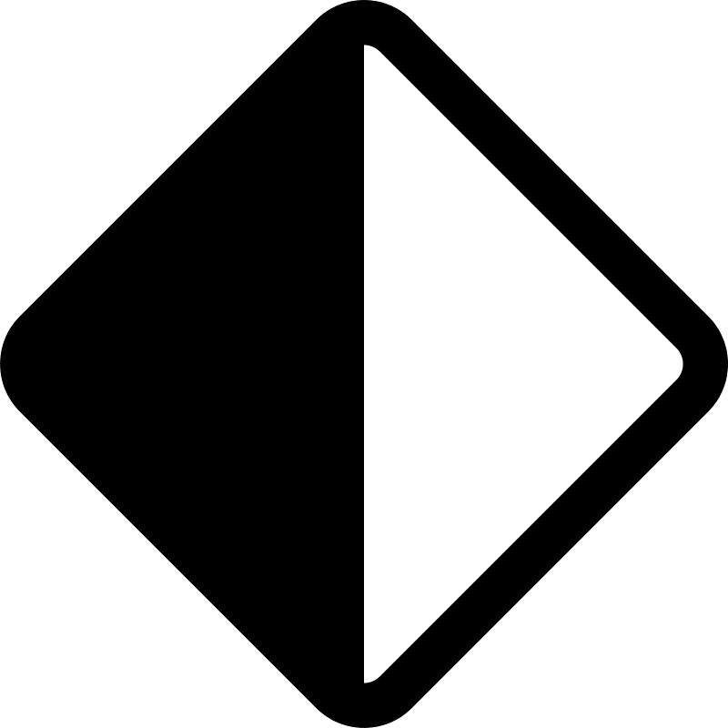 Diamond-half icon. Free download transparent .PNG | Creazilla