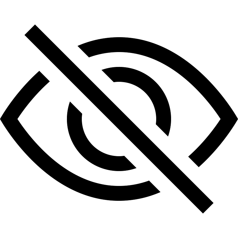 Eye-slash icon. Free download transparent .PNG | Creazilla