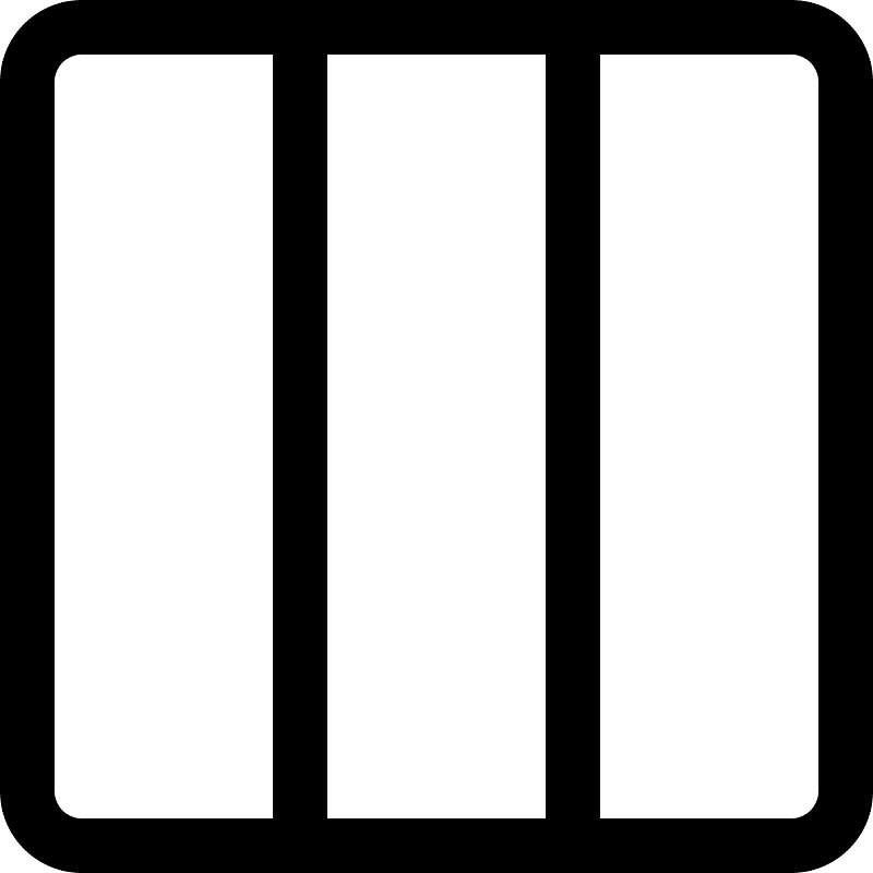 Layout-three-columns icon. Free download transparent .PNG | Creazilla
