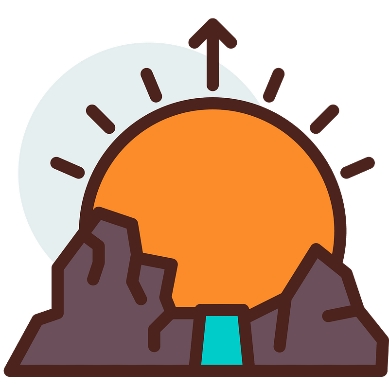 Sunrise icon. Free download transparent .PNG | Creazilla