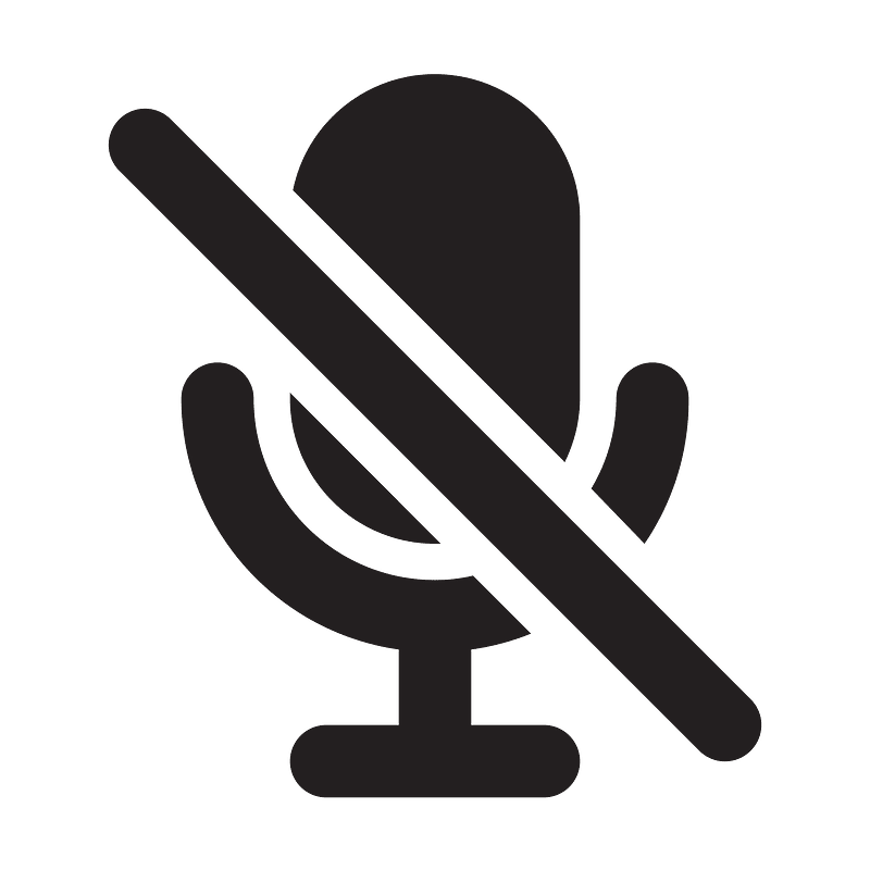 Mic-off icon. Free download transparent .PNG | Creazilla