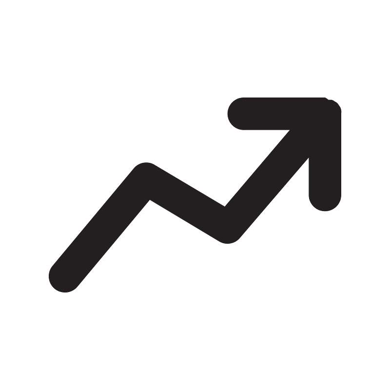 Trending-up icon. Free download transparent .PNG | Creazilla