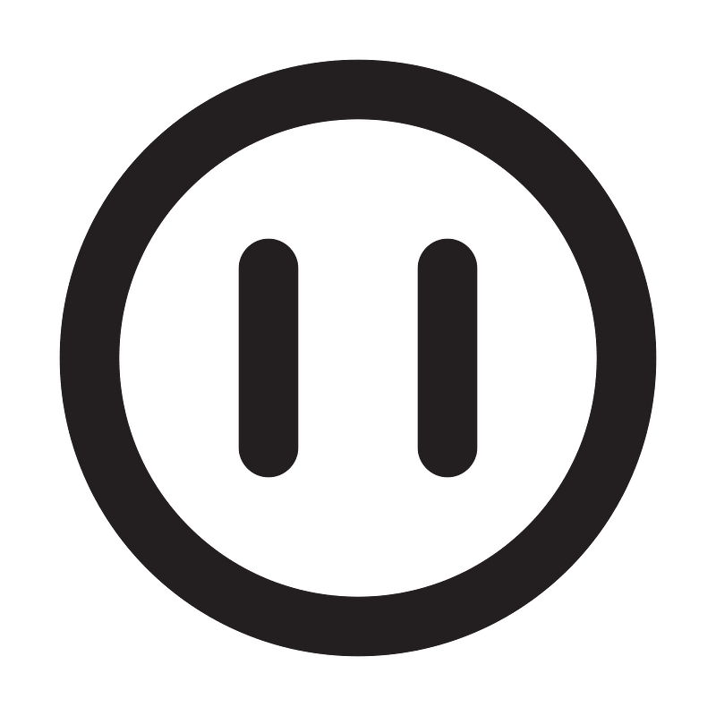 Pause-circle-outline icon. Free download transparent .PNG | Creazilla