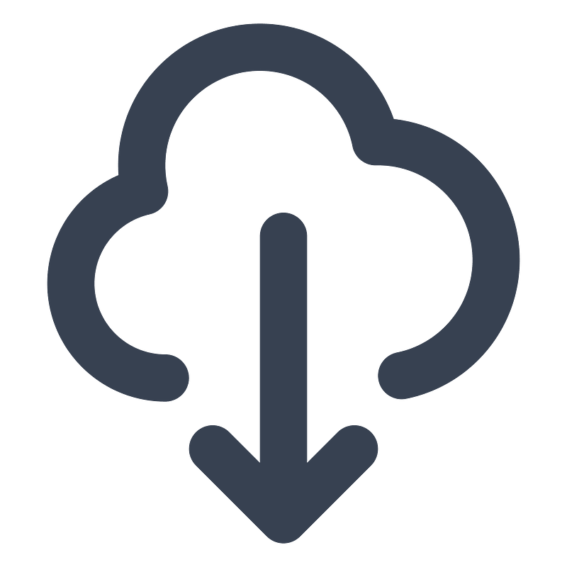 Cloud-download icon. Free download transparent .PNG | Creazilla