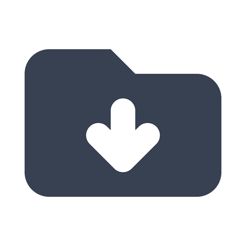 Folder-download icon. Free download transparent .PNG | Creazilla