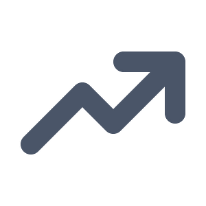 Trending-up icon. Free download transparent .PNG | Creazilla