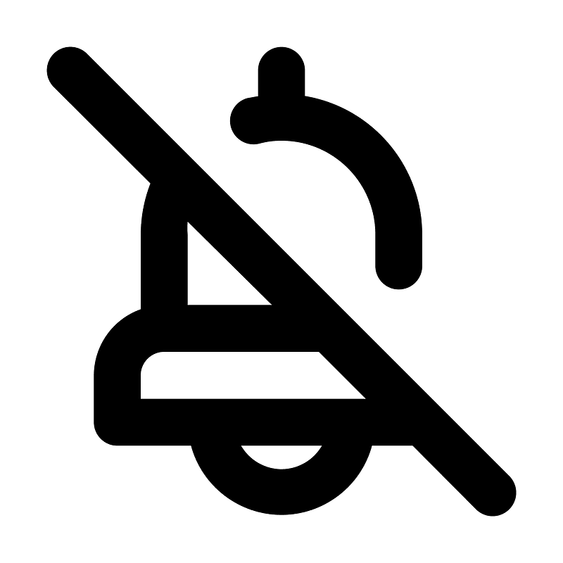 Bell-slash icon. Free download transparent .PNG | Creazilla