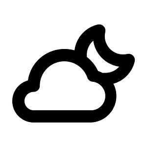 Cloud-moon - Free vector icons on creazilla.com