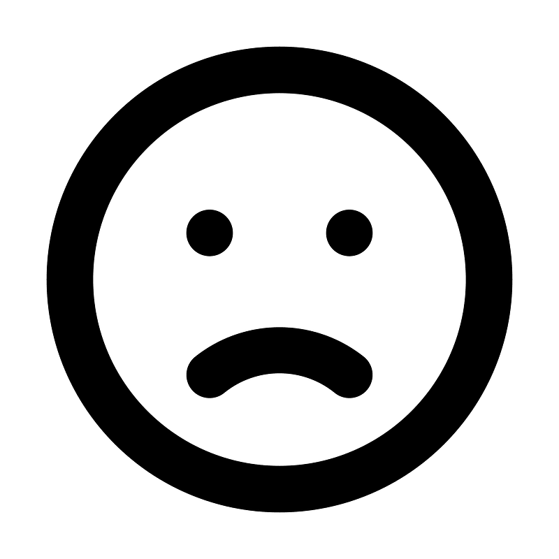 Frown icon. Free download transparent .PNG | Creazilla
