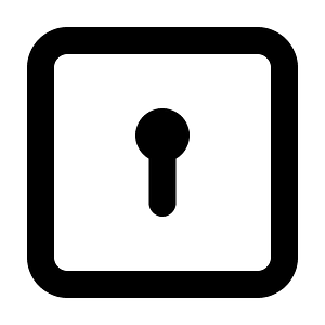 Keyhole-square-full icon. Free download transparent .PNG | Creazilla