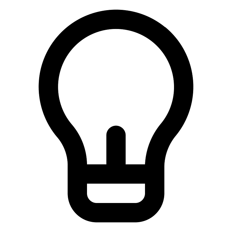 Lightbulb-alt icon. Free download transparent .PNG | Creazilla