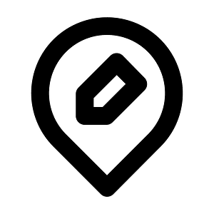 Map-marker-edit icon. Free download transparent .PNG | Creazilla