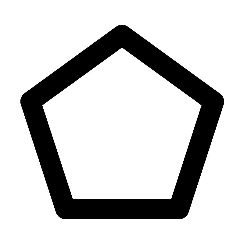 Pentagon icon. Free download transparent .PNG | Creazilla