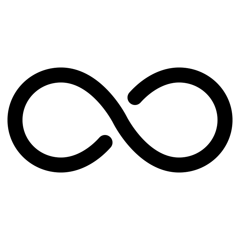 Infinite icon. Free download transparent .PNG | Creazilla