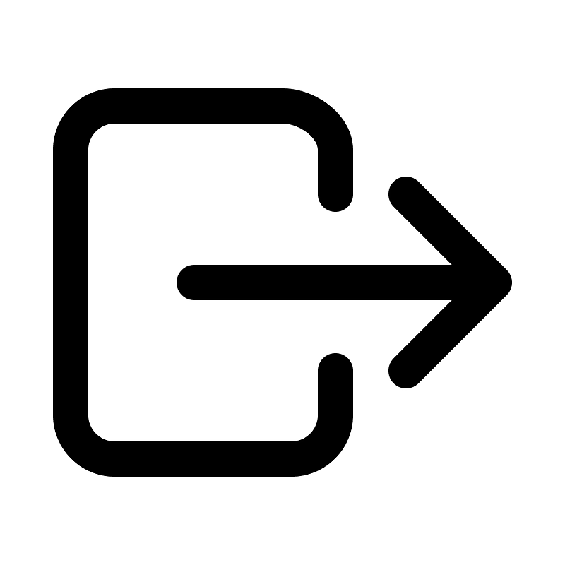 Log-out icon. Free download transparent .PNG | Creazilla