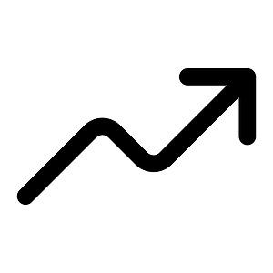 Trending-up icon. Free download transparent .PNG | Creazilla