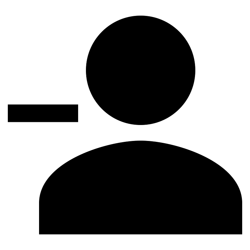 Person-remove icon. Free download transparent .PNG | Creazilla