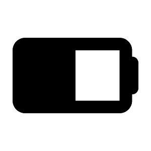 Battery-half - Free vector icons on creazilla.com