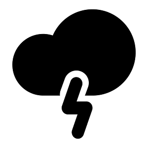 Cloud-thunder icon. Free download transparent .PNG | Creazilla