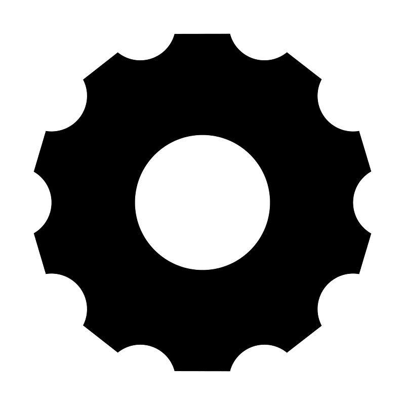 Cog icon. Free download transparent .PNG | Creazilla