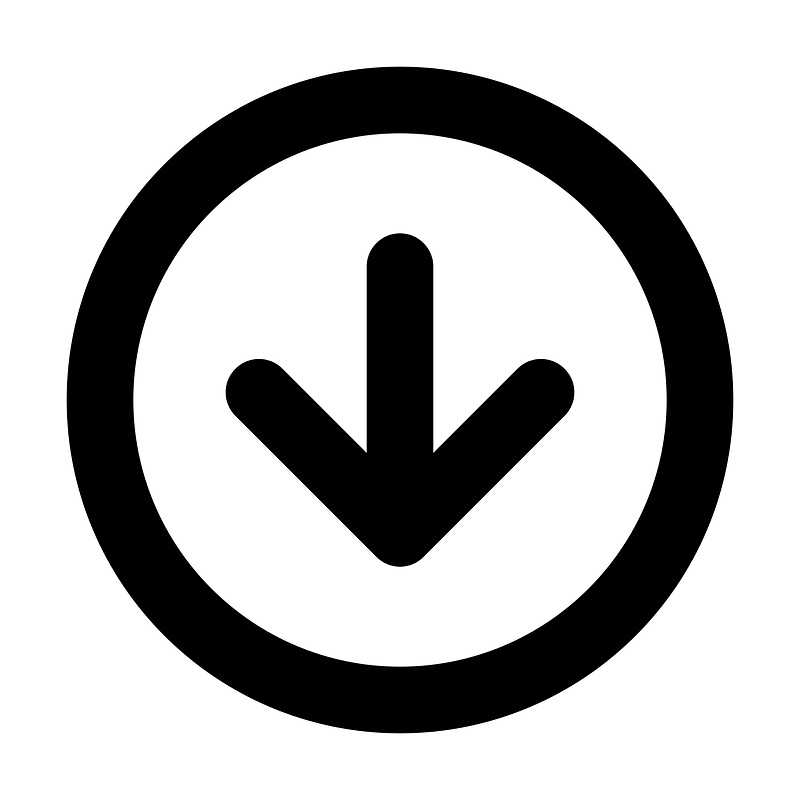 Arrow-circle-down icon. Free download transparent .PNG | Creazilla
