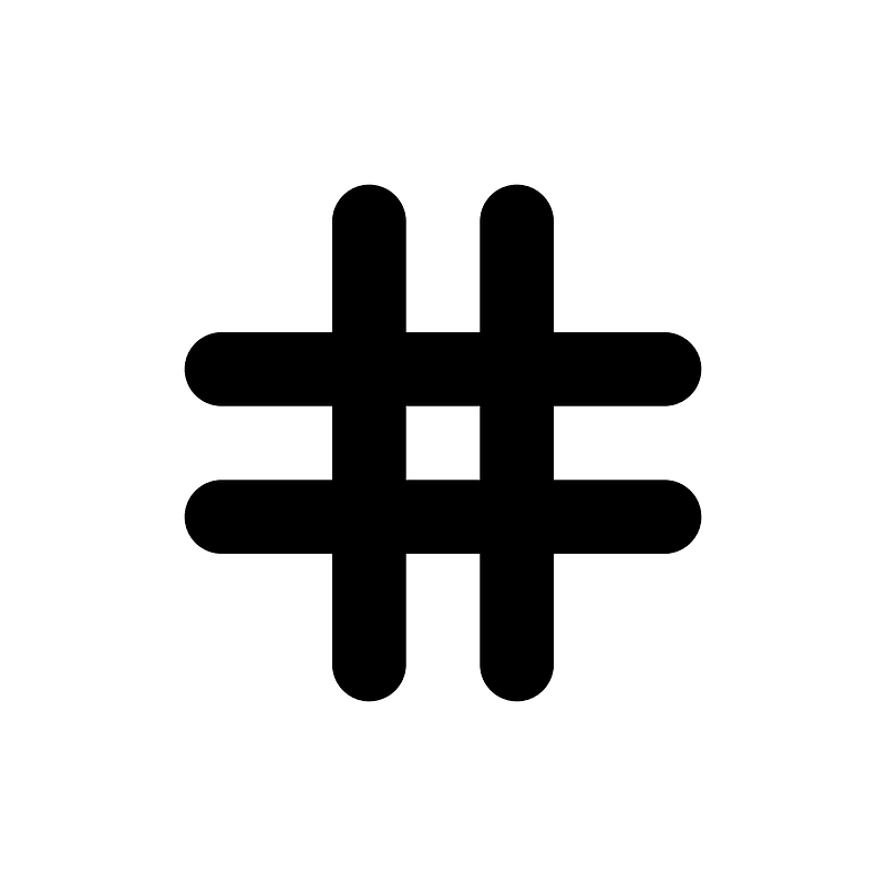 Hashtag icon. Free download transparent .PNG | Creazilla