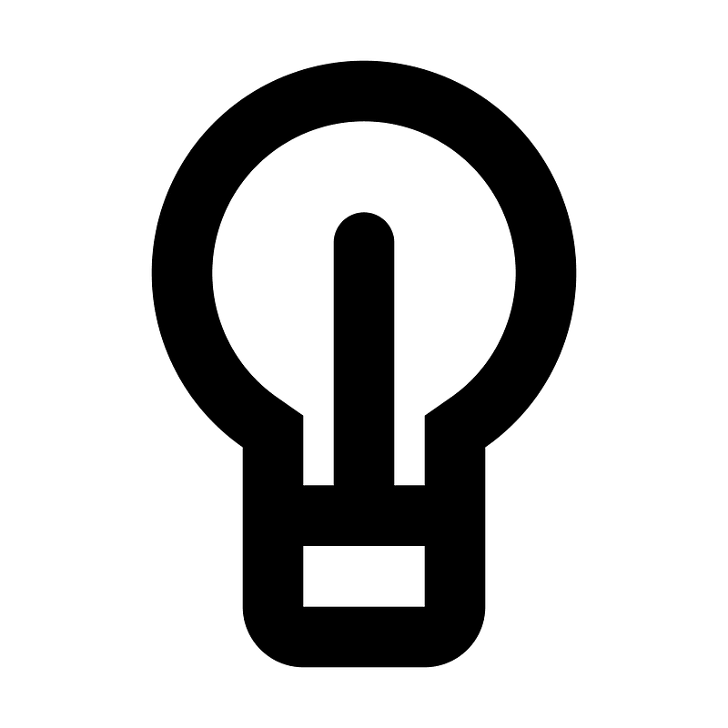 Lightbulb icon. Free download transparent .PNG | Creazilla