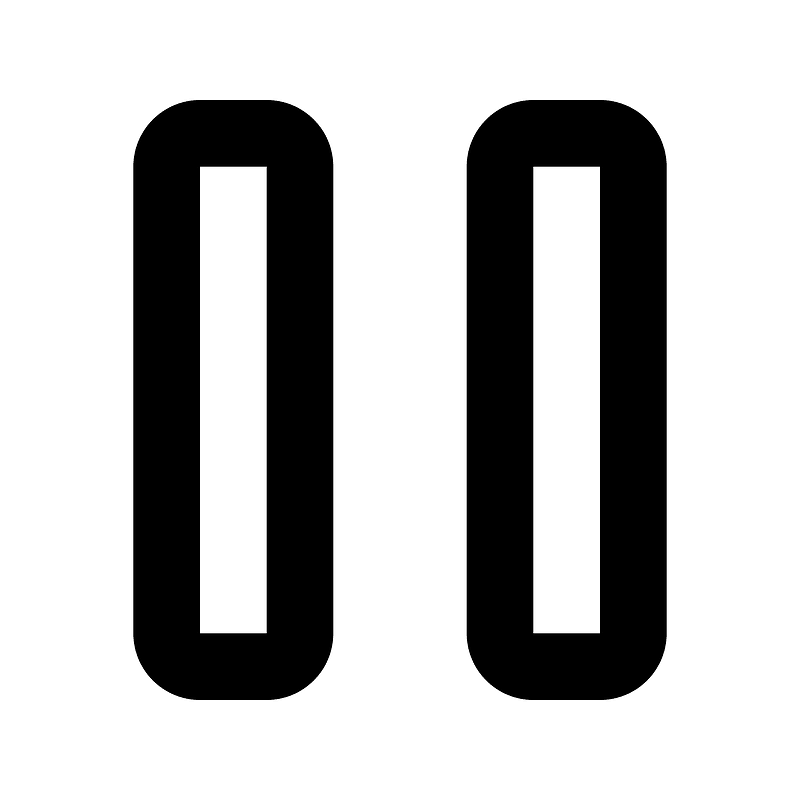 Pause icon. Free download transparent .PNG | Creazilla