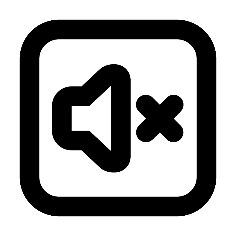 Volume-mute-square icon. Free download transparent .PNG | Creazilla