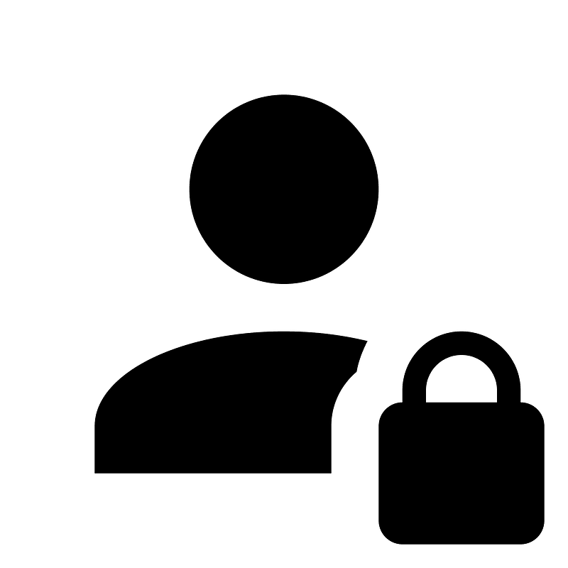 Account-lock icon. Free download transparent .PNG | Creazilla