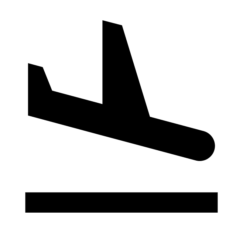 Airplane-landing icon. Free download transparent .PNG | Creazilla