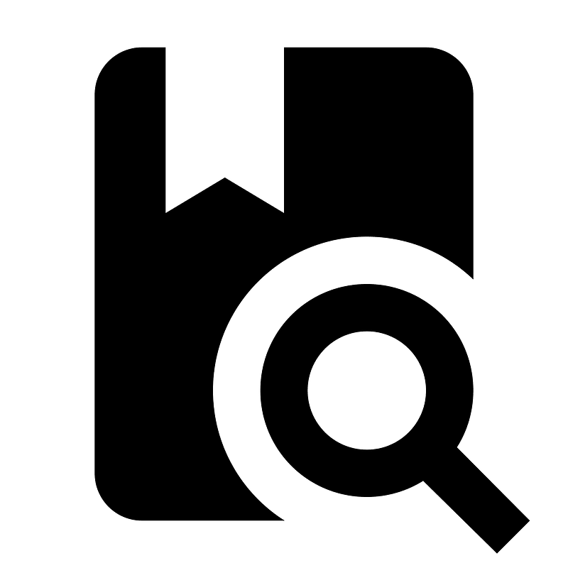 Book-search icon. Free download transparent .PNG | Creazilla