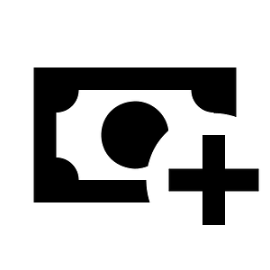 Cash-plus icon. Free download transparent .PNG | Creazilla