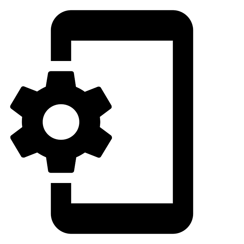 Cellphone-cog icon. Free download transparent .PNG | Creazilla