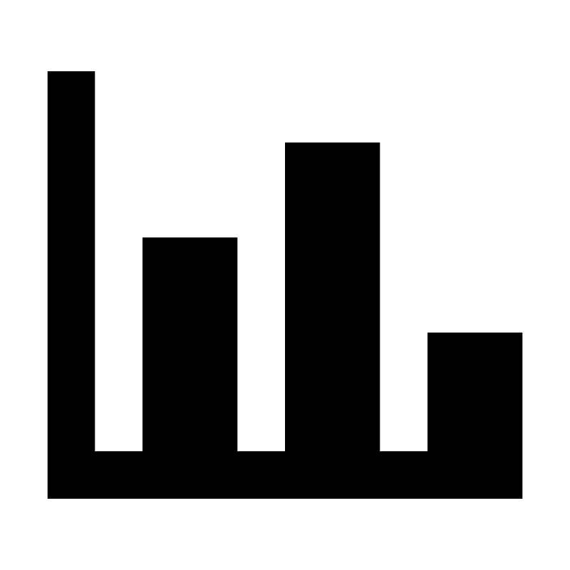 Chart-bar icon. Free download transparent .PNG | Creazilla