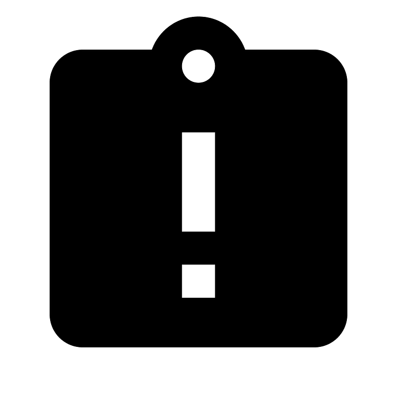 Clipboard-alert icon. Free download transparent .PNG | Creazilla