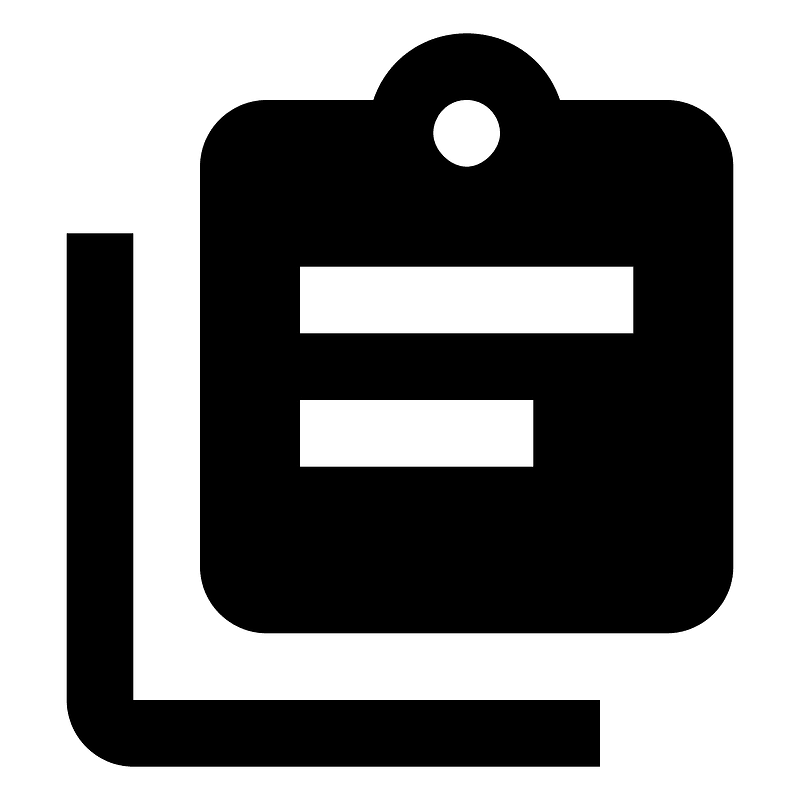 Clipboard-text-multiple icon. Free download transparent .PNG | Creazilla