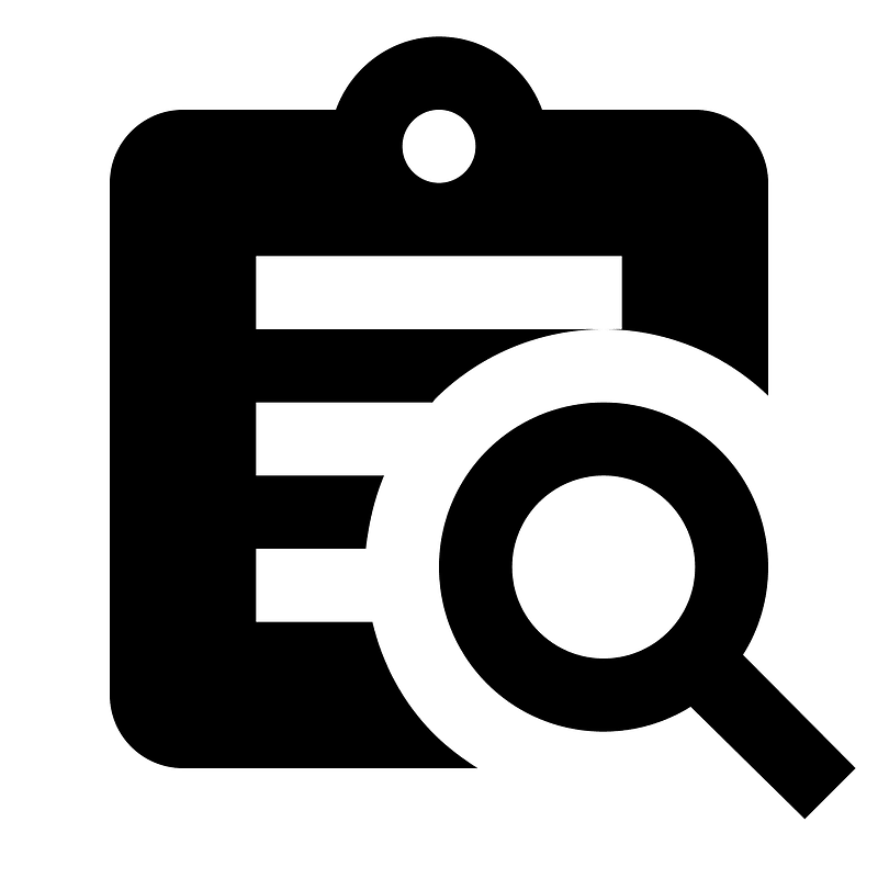 Clipboard-text-search icon. Free download transparent .PNG | Creazilla