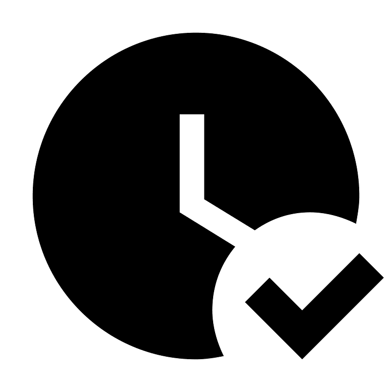 Clock-check - Free vector icons on creazilla.com