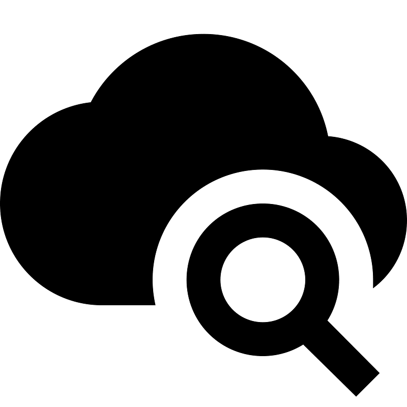 Cloud-search icon. Free download transparent .PNG | Creazilla