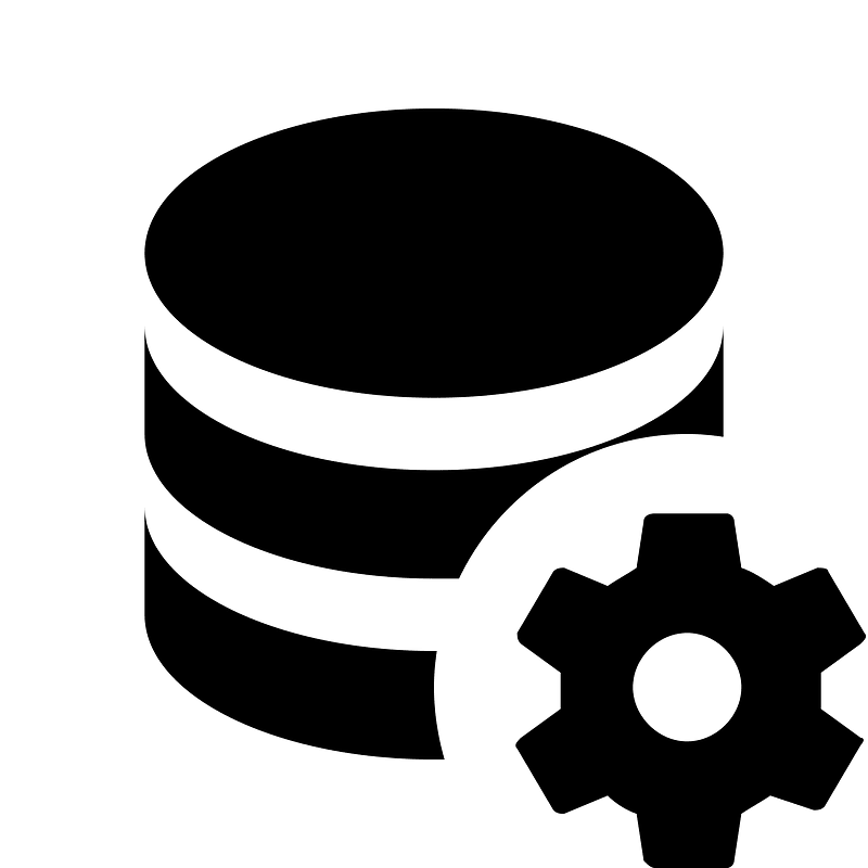 Database-cog icon. Free download transparent .PNG | Creazilla