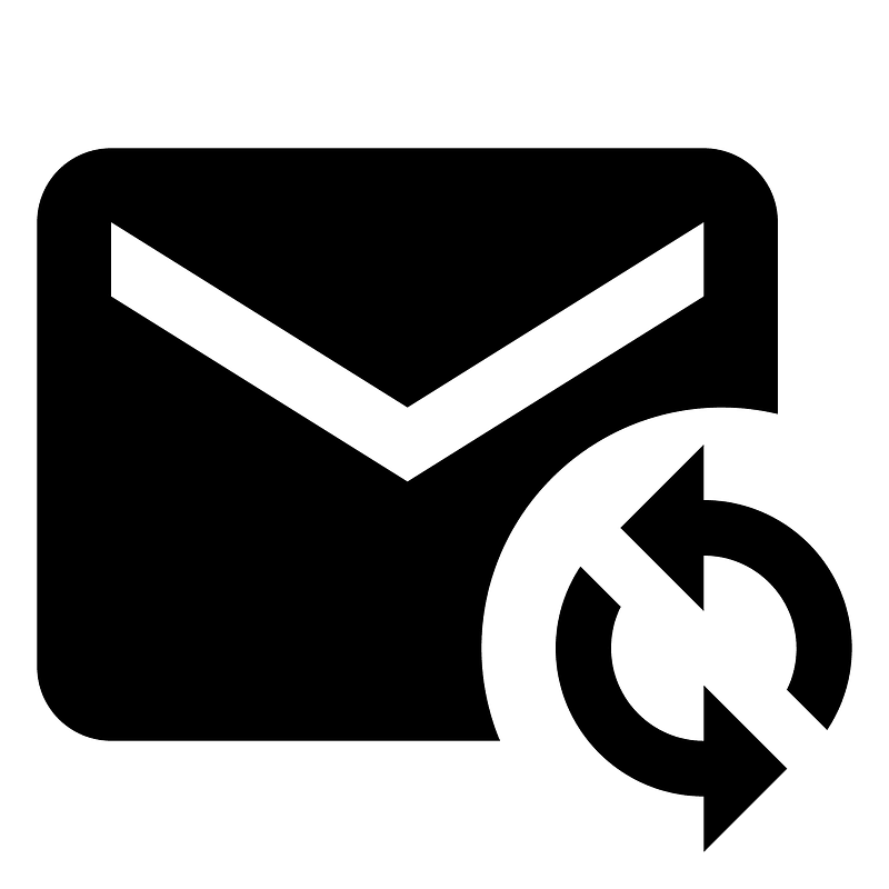 Email-sync - Free vector icons on creazilla.com