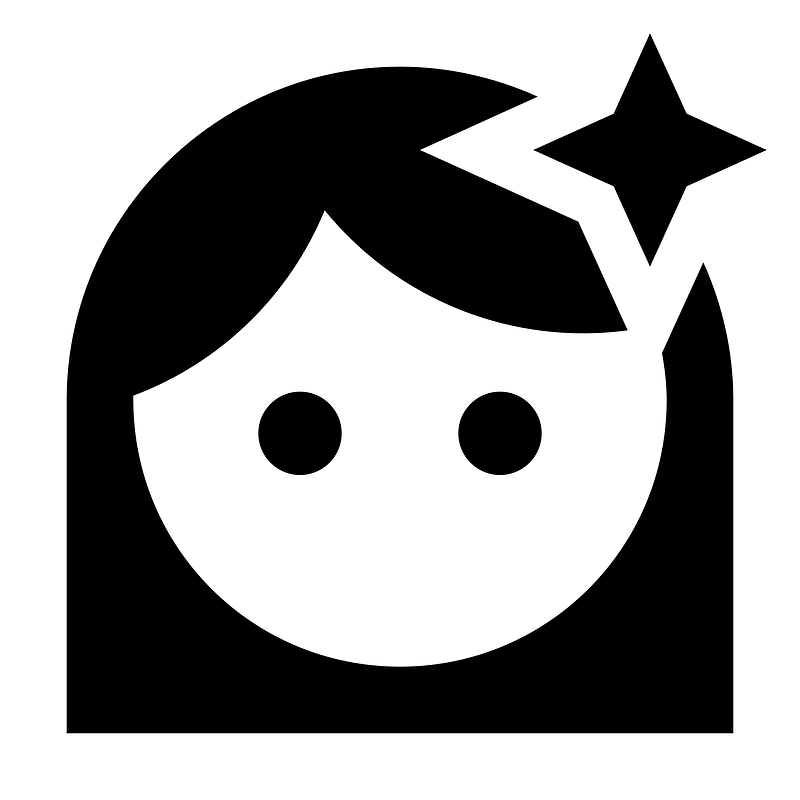 Face-woman-shimmer icon. Free download transparent .PNG | Creazilla